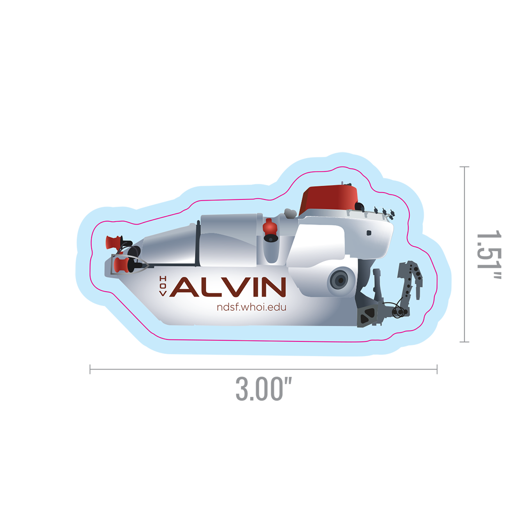 ALVIN Sticker-clear back – Woods Hole Oceanographic Institution