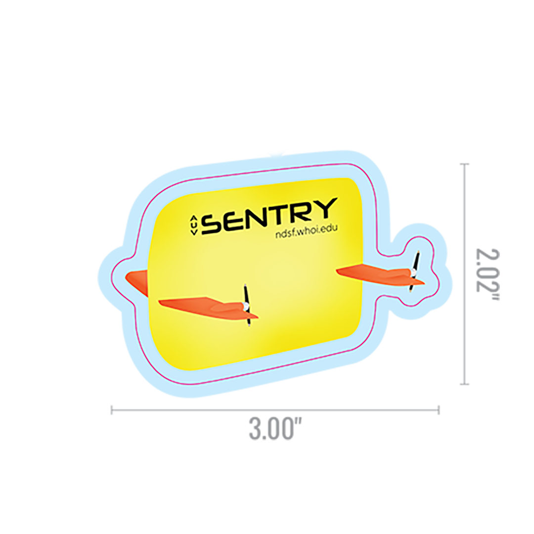 SENTRY Sticker-clear back – Woods Hole Oceanographic Institution